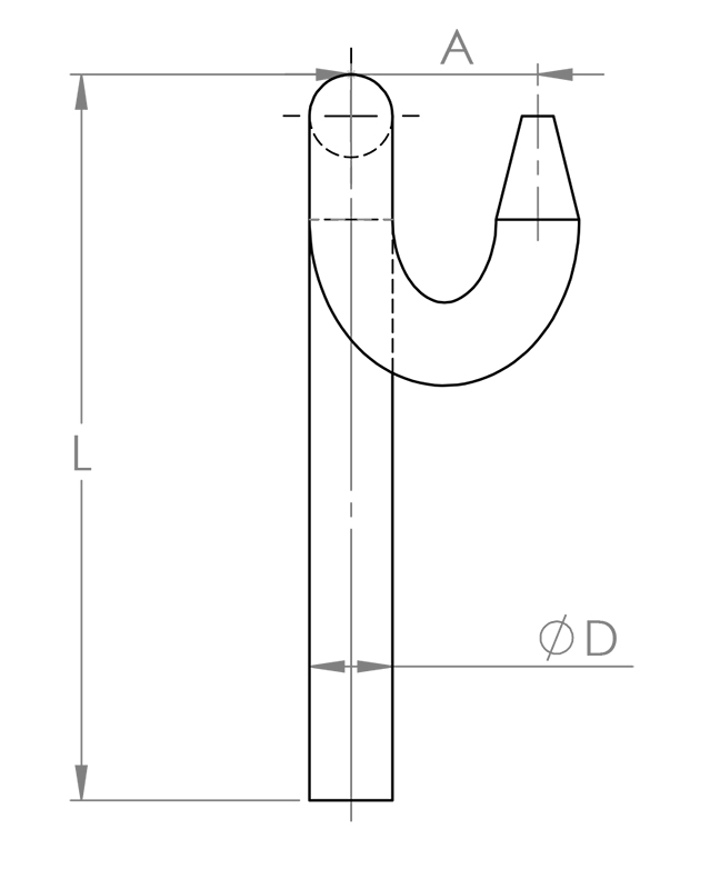 Crochet forge queue de cochon à souder | Seifa